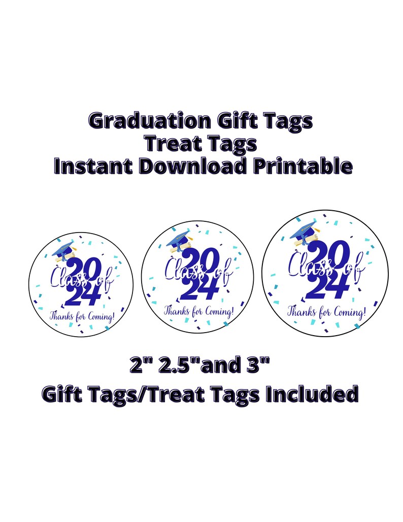 Graduation Thank You Tag, Congrats Grad Tag, Graduation Gift Tag ...