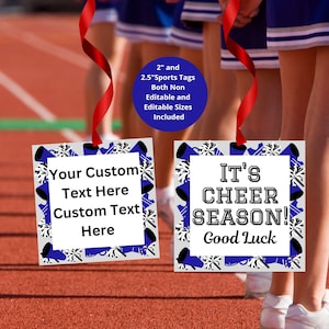 Editable Cheer Tag, Cheerleading Tag, Printable Cheer Tag, Cheerleader ...