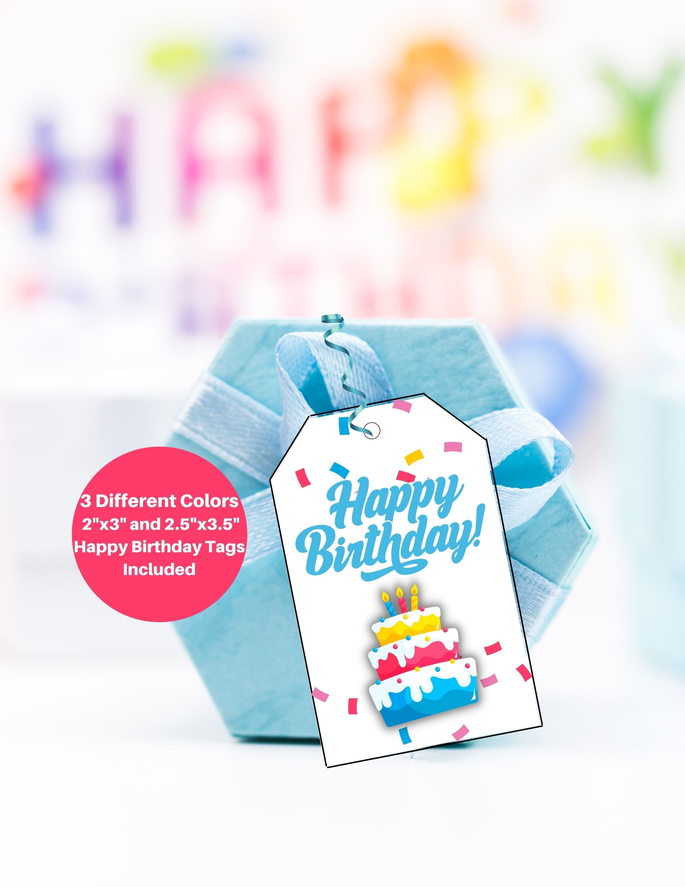 Happy Birthday Gift Tag Printable Birthday Tag Printable - Etsy