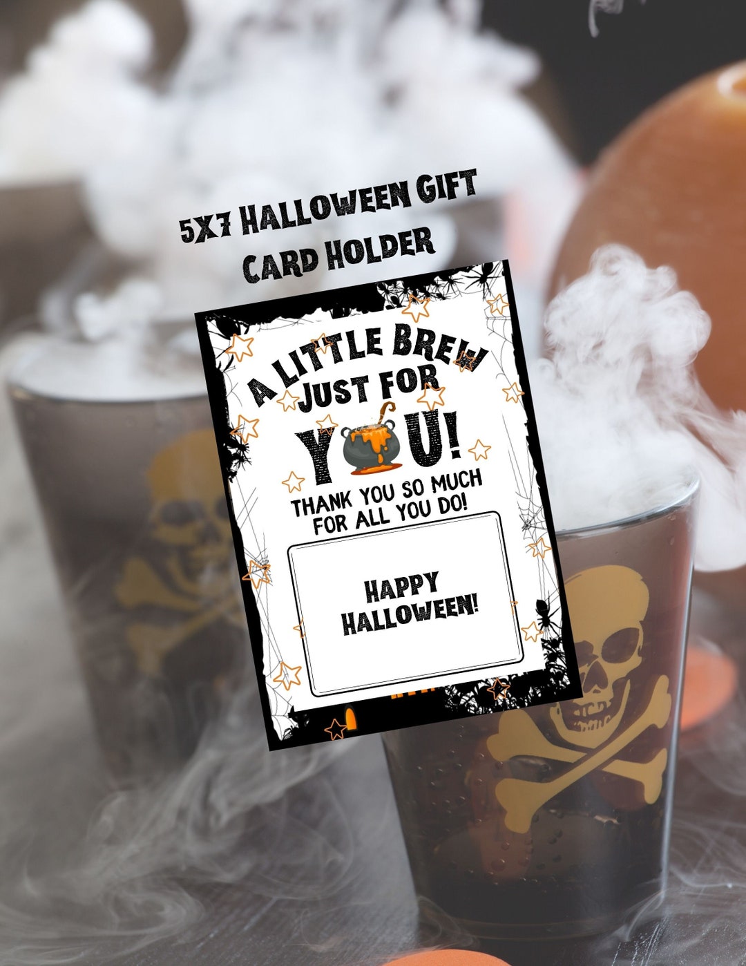 Halloween Printable Gift Card Holder, Halloween Gift Card Holder ...