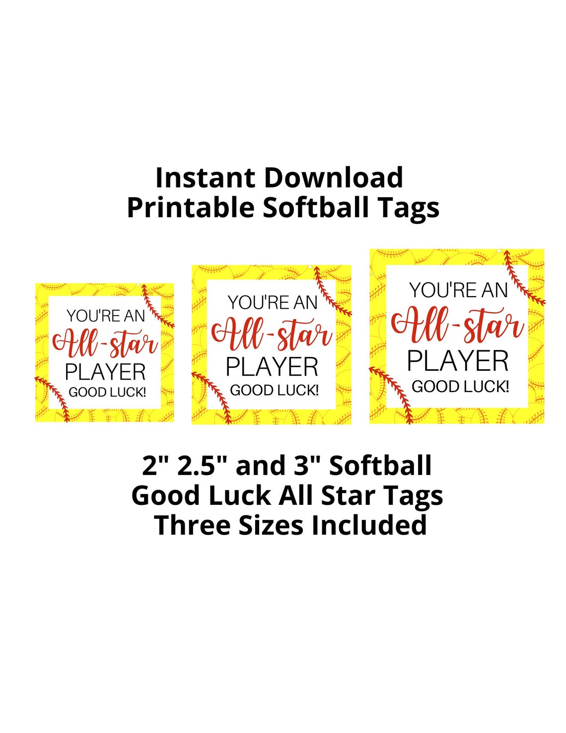 Softball Tags, Softball Treat Tag, Good Luck Tag, Softball Snack Tag ...