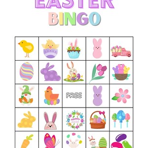 Easter Bingo, Classroom Bingo, Printable Bingo Cards, Easter Bingo ...