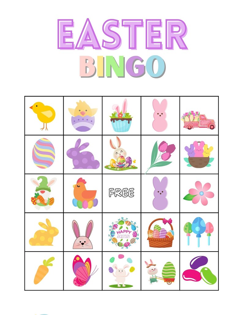 Easter Bingo Classroom Bingo Printable Bingo Cards Easter - Etsy