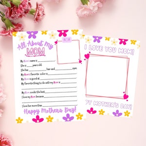 All About Mom, Mothers Day Gift, All About My Mom Printable, Mothers ...