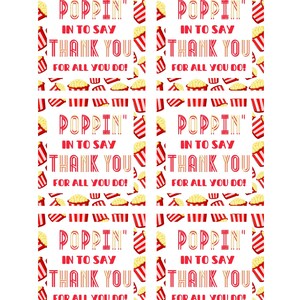 Appreciation Tags, Poppin Gift Tags, Printable Treat Tags, Poppin Gift ...