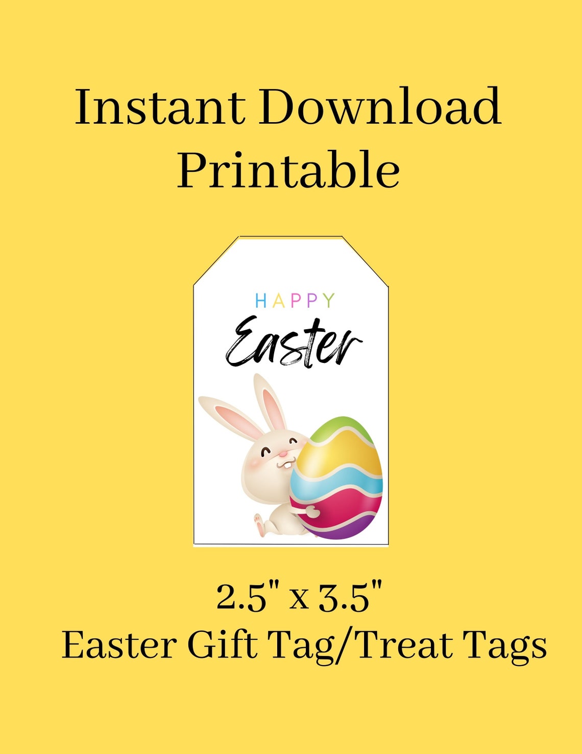 Easter Gift Tags Printable Easter Treat Tags Easter Tags - Etsy