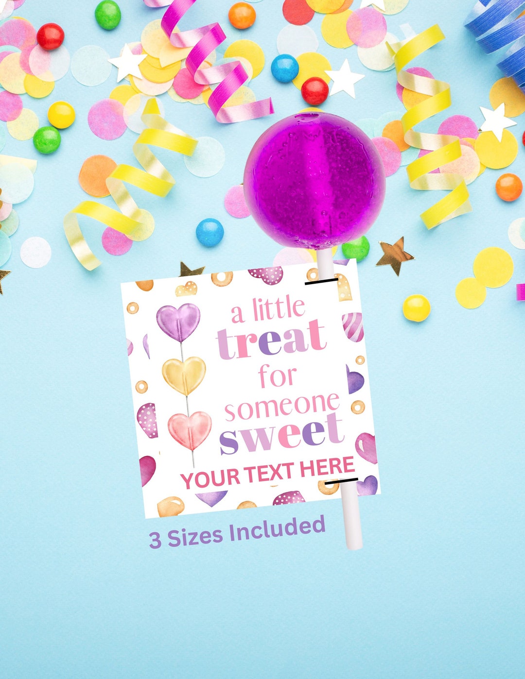 Editable Lollipop Holder, Lollipop Holder Tag, Lollipop Tag Printable ...