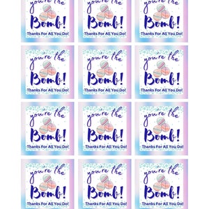 Appreciation Tag, Appreciation Treat Tag, Printable Appreciation Tag ...