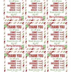 Christmas Gift Tag Printable, Appreciation Tag, Appreciation Gift Tag ...