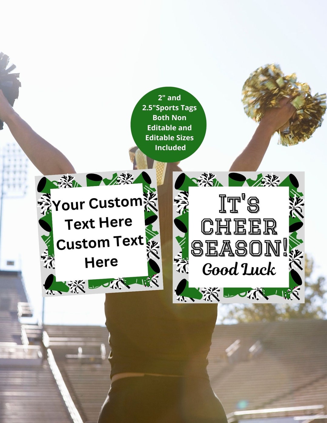 Editable Cheer Tag, Cheerleading Tag, Printable Cheer Tag, Cheerleader ...