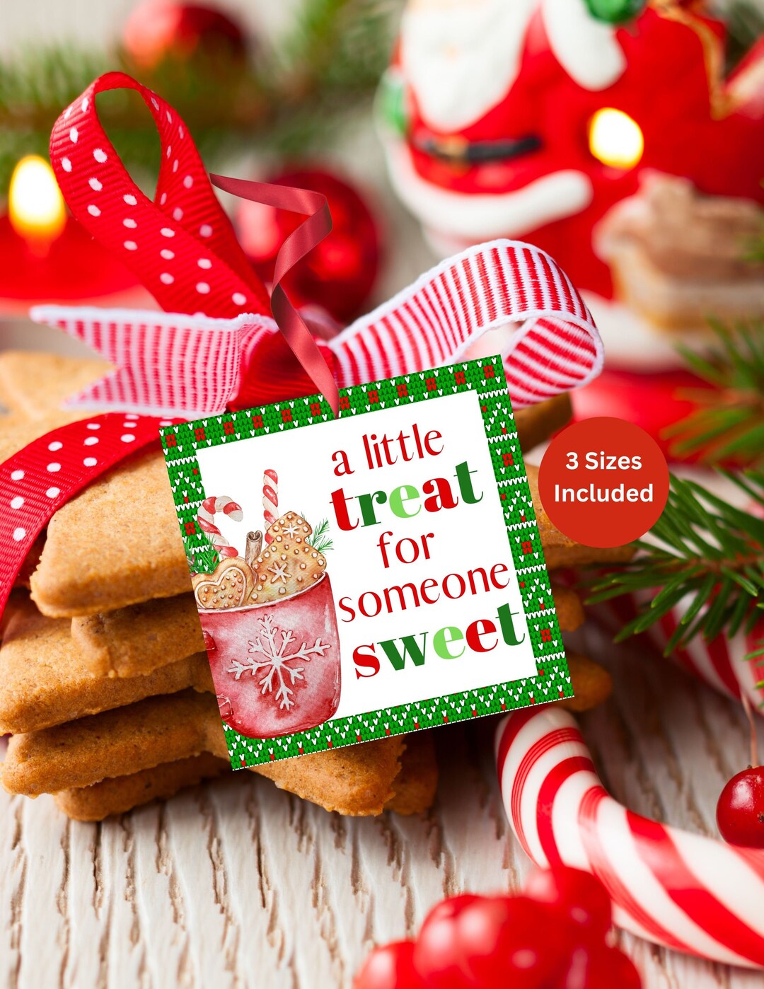 Printable Christmas Gift Tags, Christmas Treat Tag, Christmas Tag ...