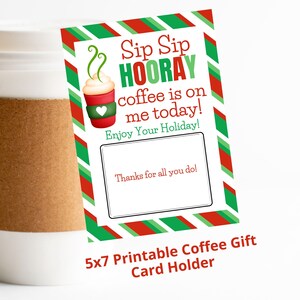 Christmas Gift Card Holder, Coffee Gift Card Holder, Appreciation Gift ...