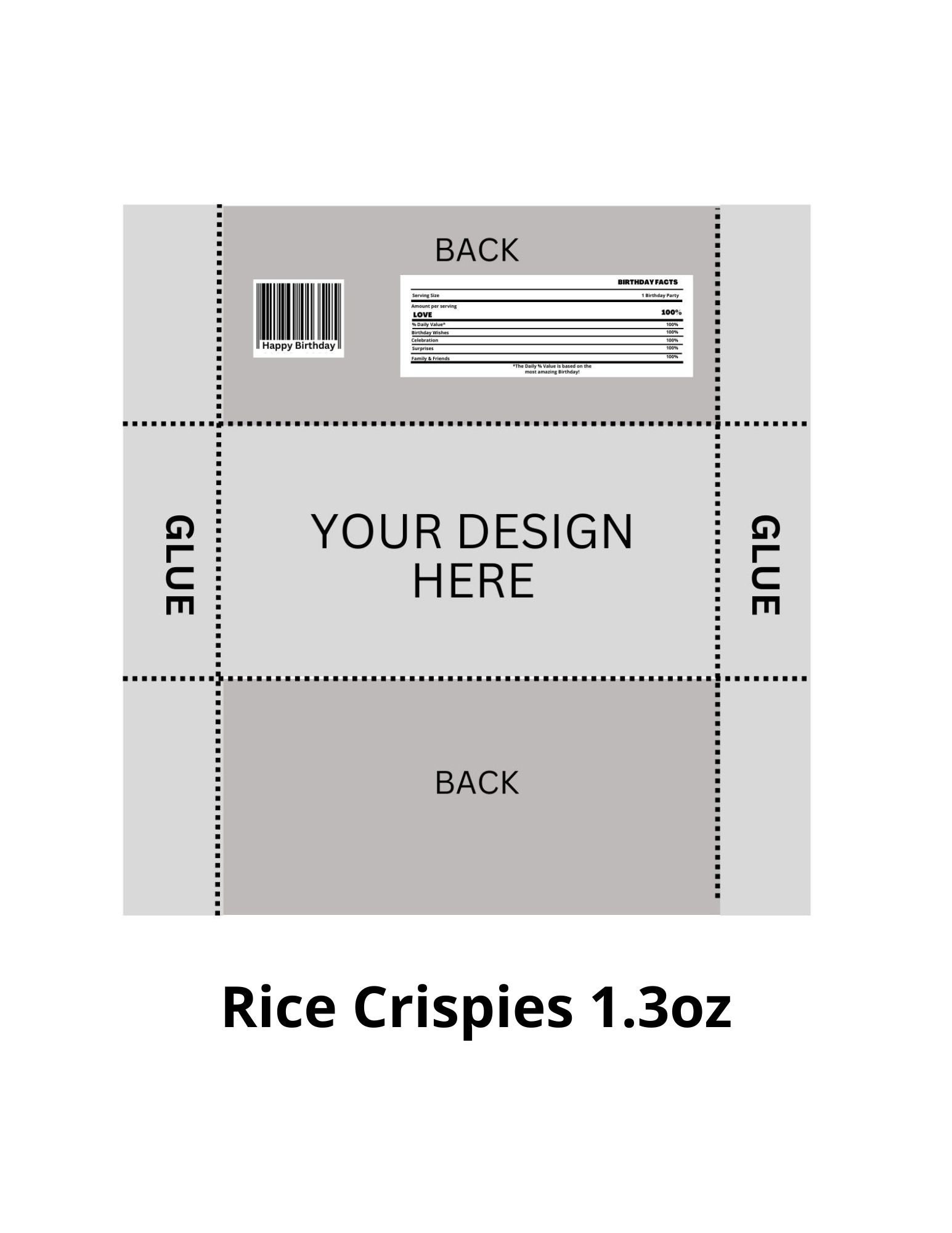 Rice Krispies Template, Blank Rice Krispies Template, Editable Rice ...