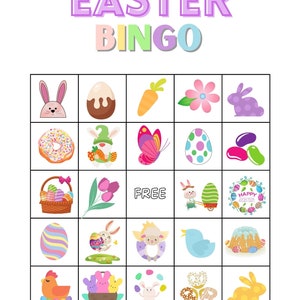 Easter Bingo, Classroom Bingo, Printable Bingo Cards, Easter Bingo ...