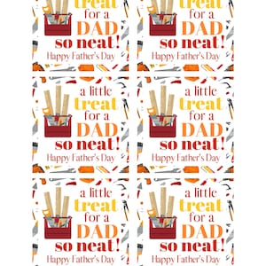 Fathers Day Gift Tag Printable, Fathers Day Treat Tag, Fathers Day Gift ...