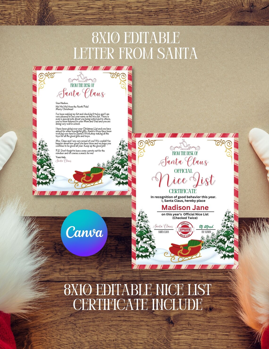 Editable Letter From Santa Letter From Santa Template - Etsy