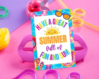 PRINTABLE Have a Great Summer Tag, End of School Year Tag, Summer Gift ...