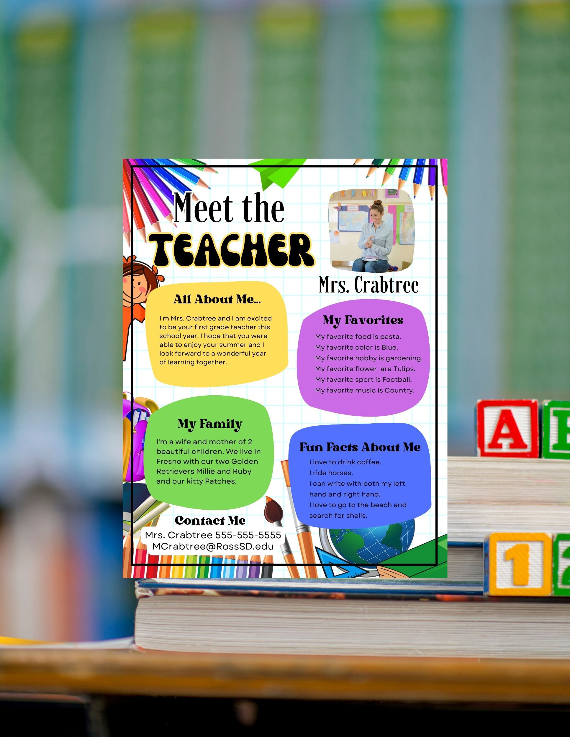 Editable Meet the Teacher Flyer Template, School Open House (canva ...