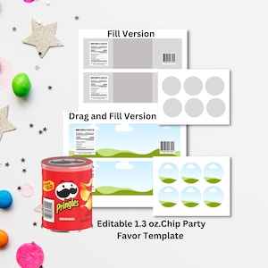 Chip Label, Chip Label Template, Editable Chip Label Template, Blank ...
