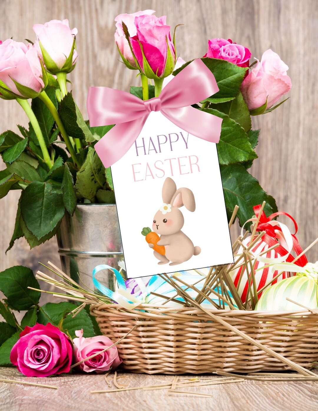 Easter Gift Tags, Printable Easter Treat Tags, Easter Tags, Happy ...