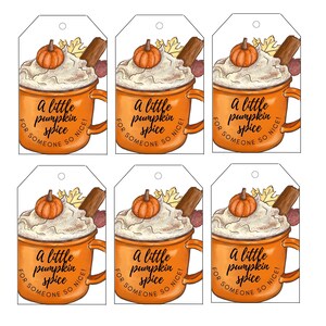 Fall Gift Tag, Printable Fall Tag, Pumpkin Spice Tag, Autumn Gift Tag ...