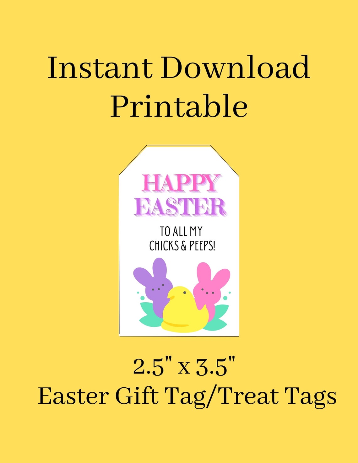 Easter Gift Tags Printable Easter Treat Tags Easter Tags - Etsy