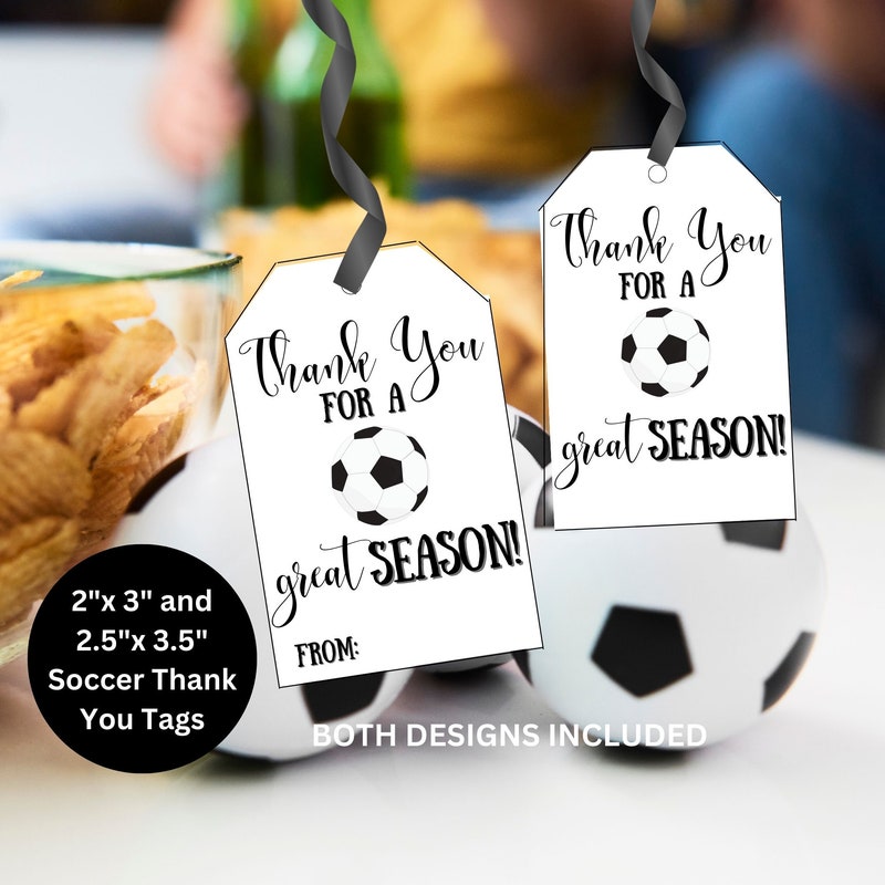 Soccer Thank You Tag - Etsy