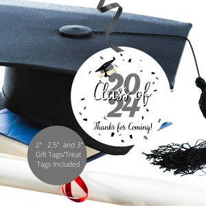 Graduation Thank You Tag, Congrats Grad Tag, Graduation Gift Tag ...