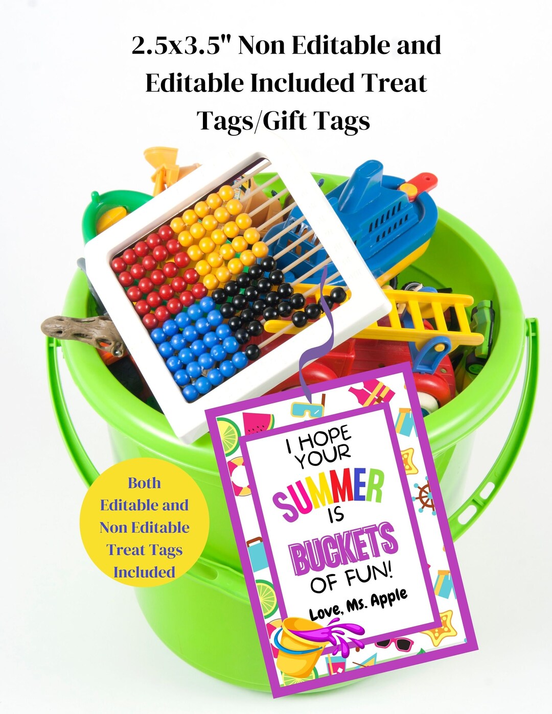 Summer Gift Tag, End of School Year Gift Tags, Editable Gift Tags ...