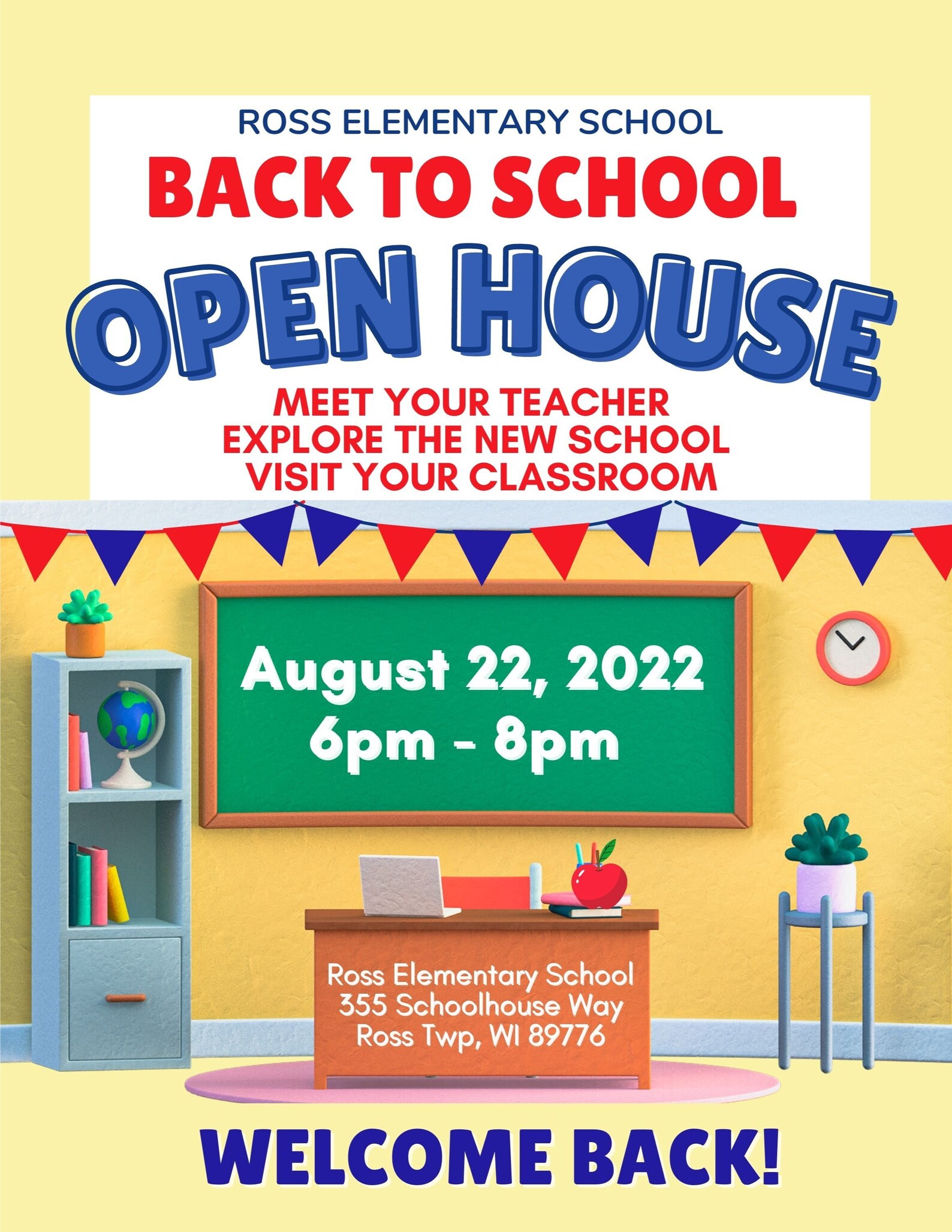 Editable Back to School Flyer, Open House Template (digital Download ...