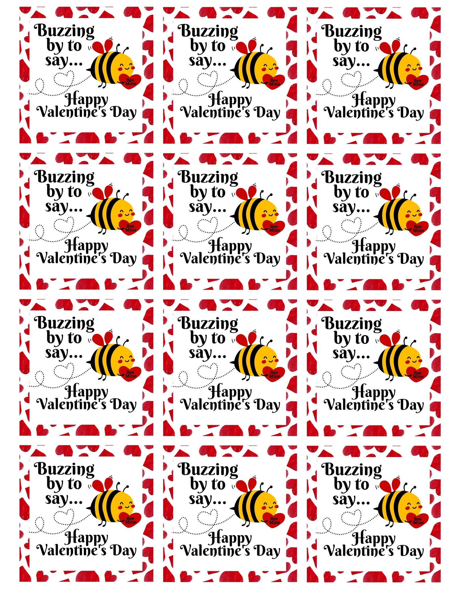 Editable Valentine Gift Tag Valentine Treat Tag Printable - Etsy