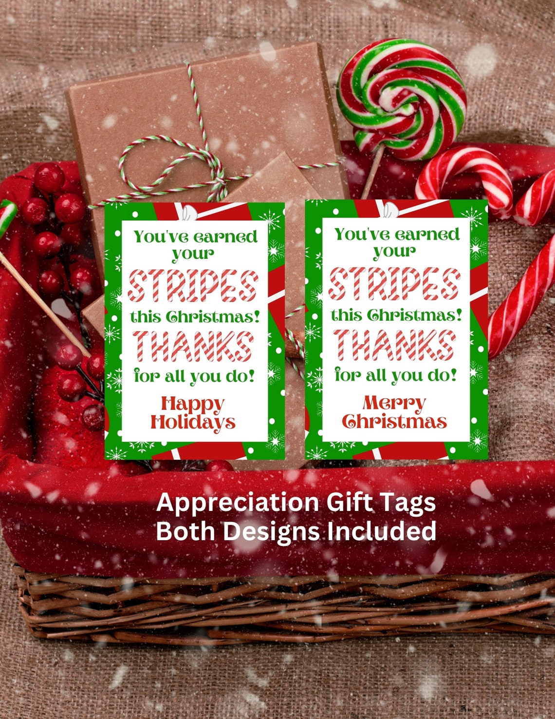 Christmas Gift Tags Printable Christmas Appreciation Tag - Etsy