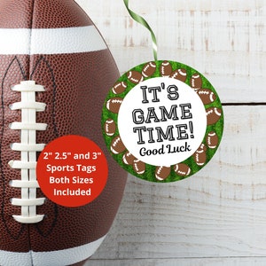 Football Gift Tags, Football Treat Tags, Good Luck Football Tags ...