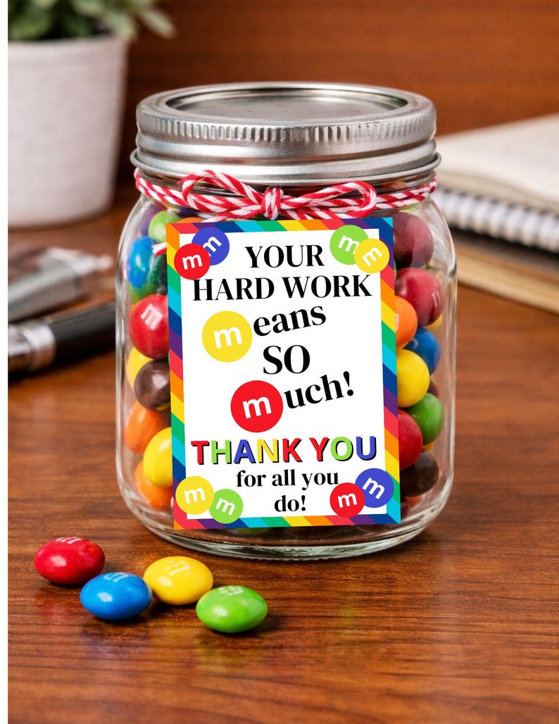 Printable Teacher Appreciation Gift Tags, Thank You Treat Tags ...