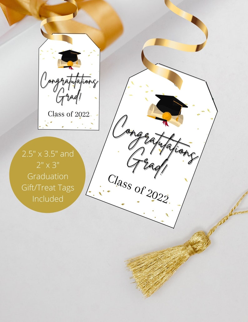 Graduation Gift Tags Graduation Cap Tags Congratulations - Etsy