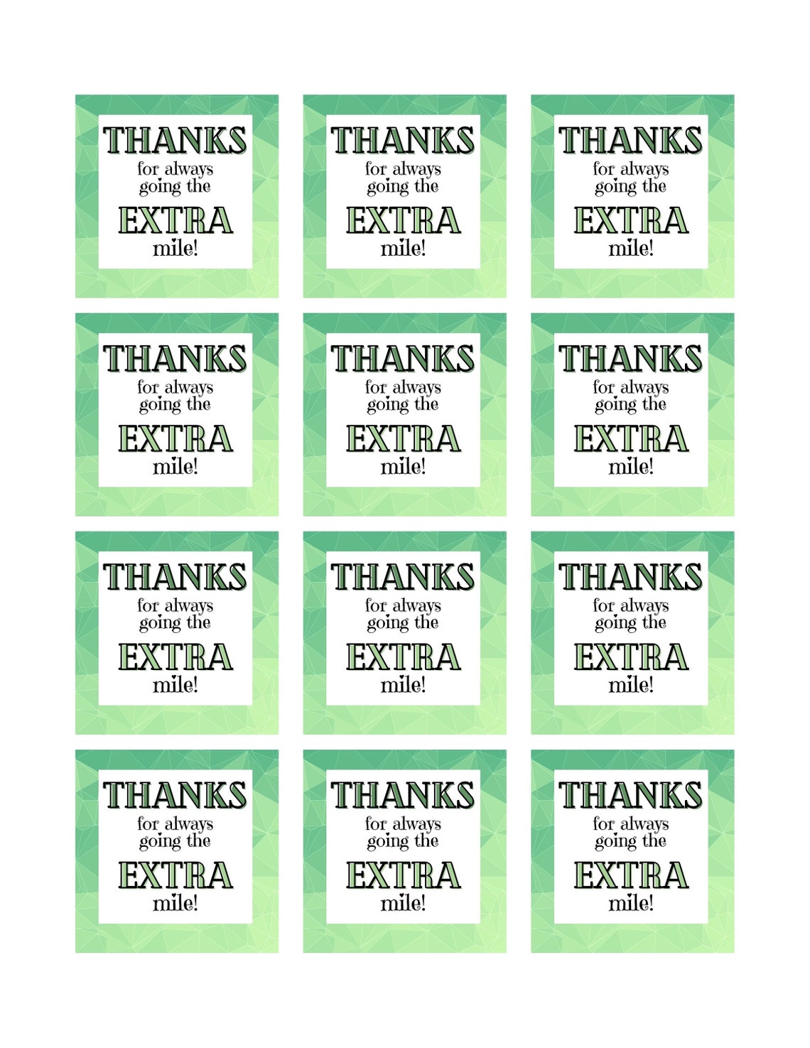 Thank You Gift Tags Appreciation Treat Tags Staff - Etsy