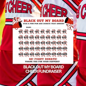 Cheer Black Out My Board, Cheerleading Fundraiser, Pick a Date Calendar ...