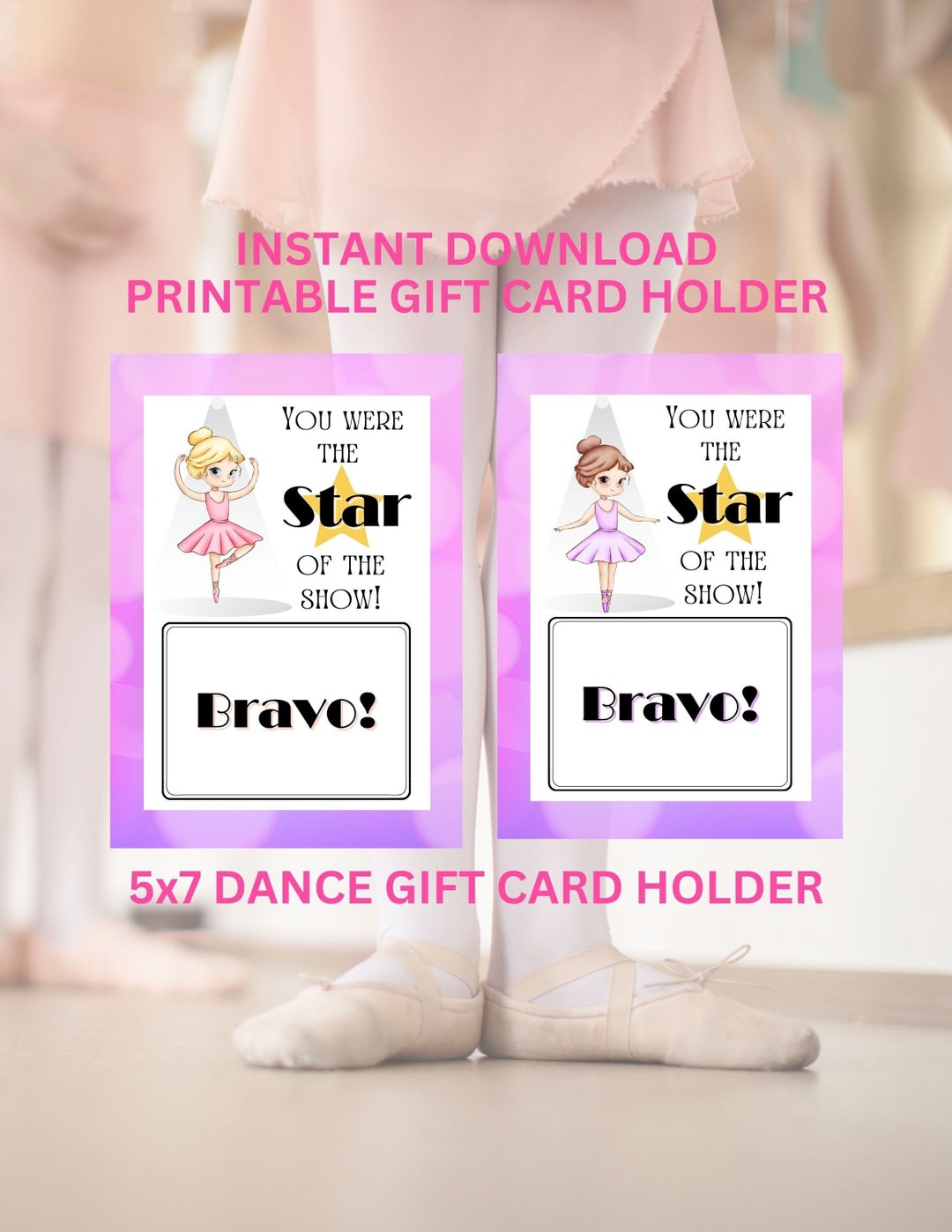 Dance Teacher Gift Card Holder, Dance Gift Card Holder, Dance Recital ...
