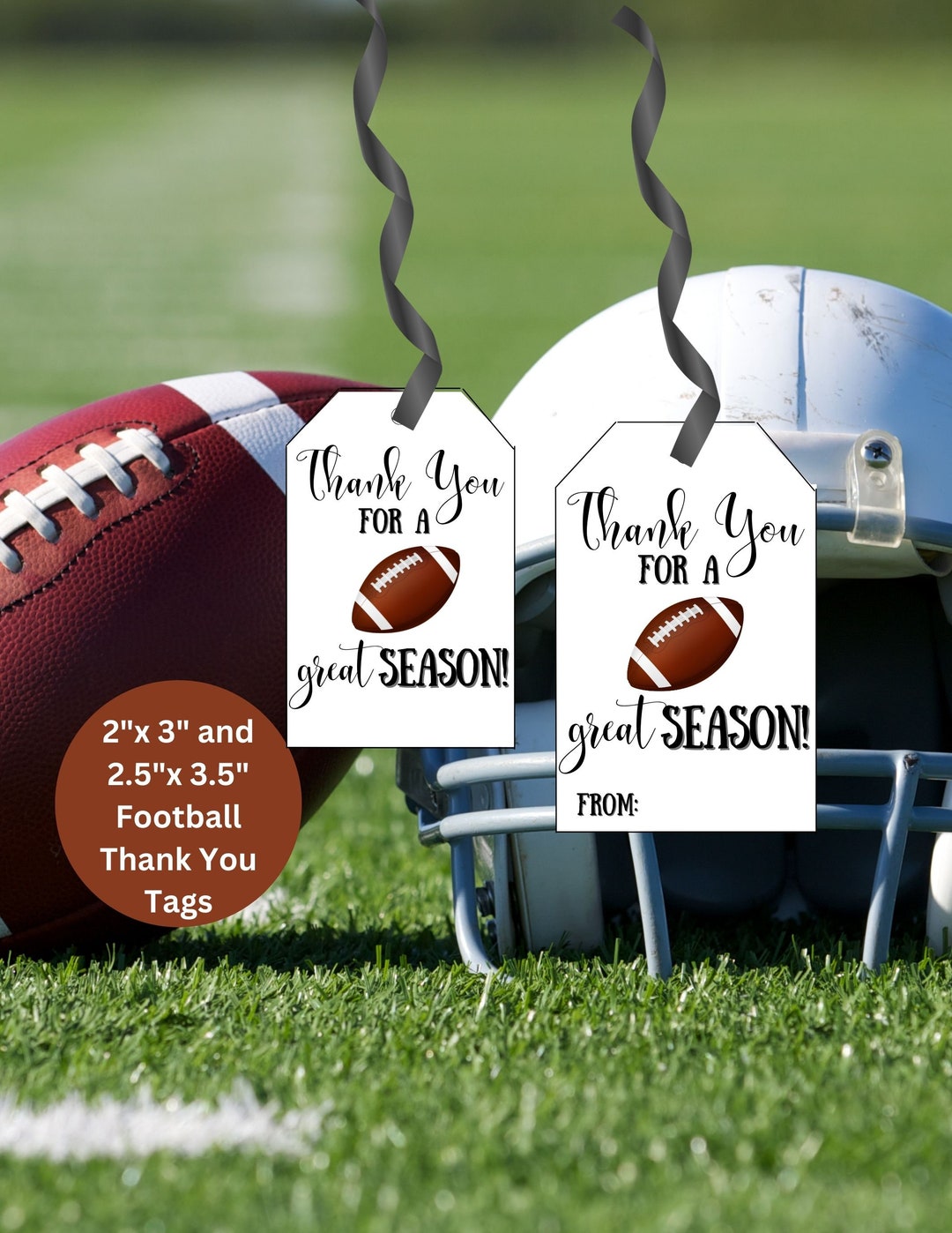 Football Tag, Football Thank You Tag, Good Luck Tag, Football Snack Tag ...