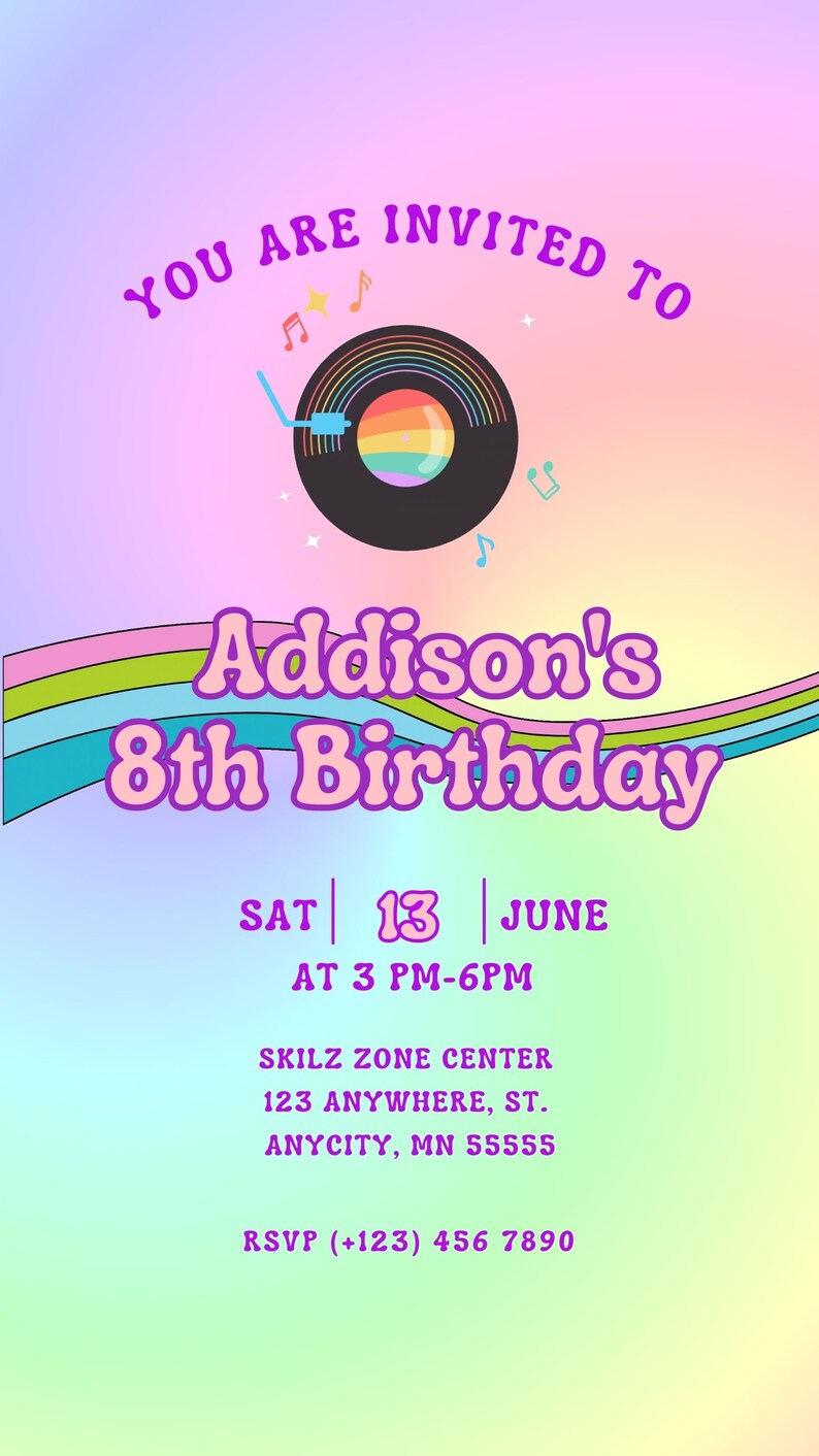 Electronic Birthday Invitation Video Birthday Invitation - Etsy