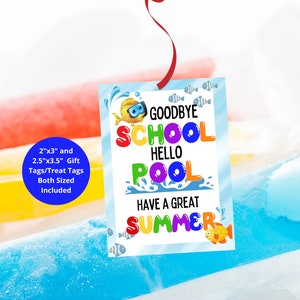 Summer Gift Tag, End of School Year Tag, Summer Tag, End of School ...