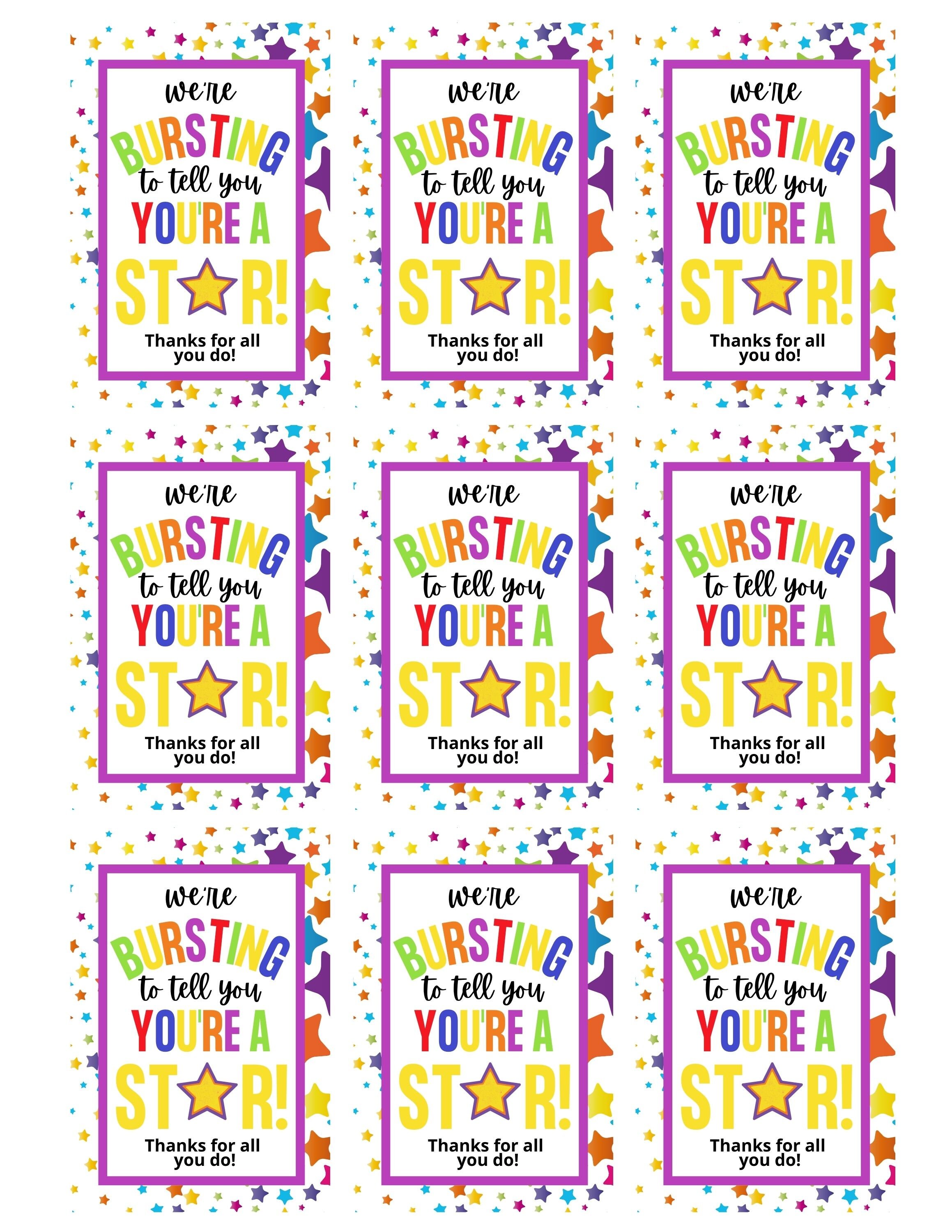 Appreciation Tag Teacher Appreciation Tags Staff - Etsy