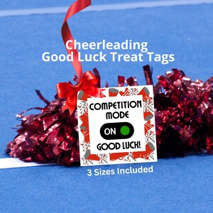 Cheer Tag, Cheerleading Treat Tag, Good Luck Cheer Tag, Cheer Snack Tag ...