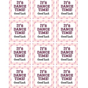 Editable Dance Tag, Dance Tag, Printable Dance Tag, Dance Snack Tag ...