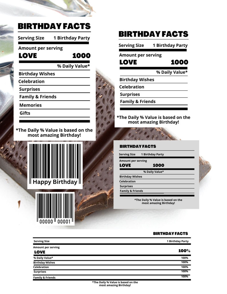 Candy Bar Wrapper Template, Candy Wrapper, Editable Candy Wrapper ...