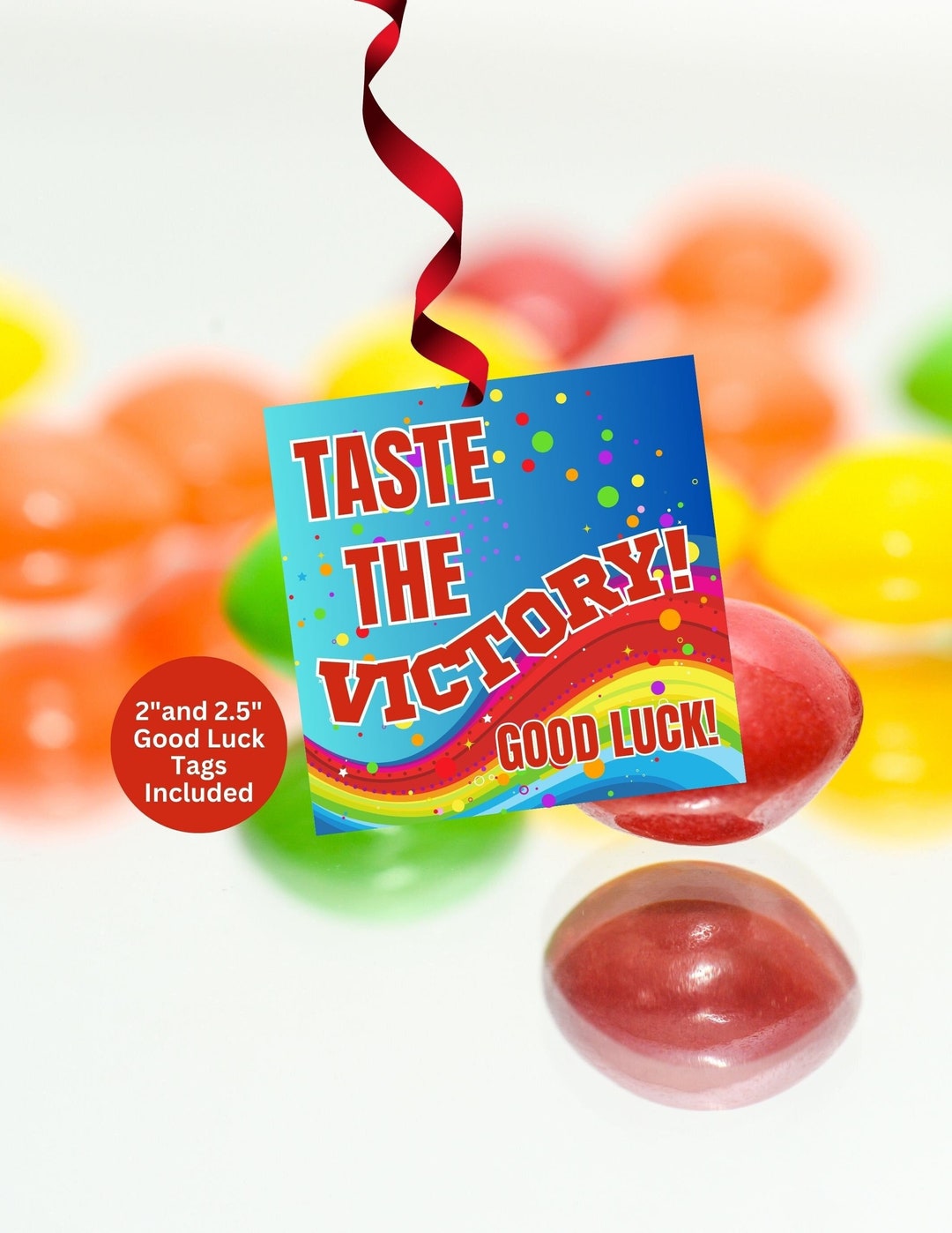 Cheerleading Treat Tag, Taste the Victory, Good Luck (PDF) - Etsy