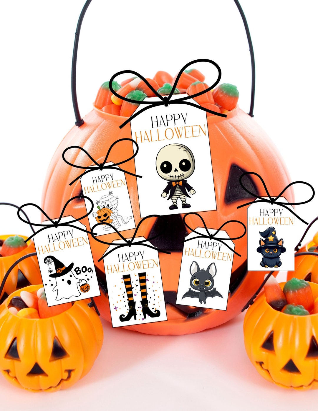 Printable Halloween Treat Tags, Spooky Gift Tag Designs (PDF) - Etsy