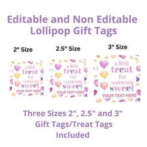 Editable Lollipop Holder, Lollipop Holder Tag, Lollipop Tag Printable ...