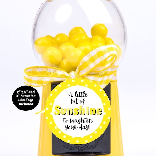 Sunshine Gift Tags Something to Brighten Your Day Get Well - Etsy