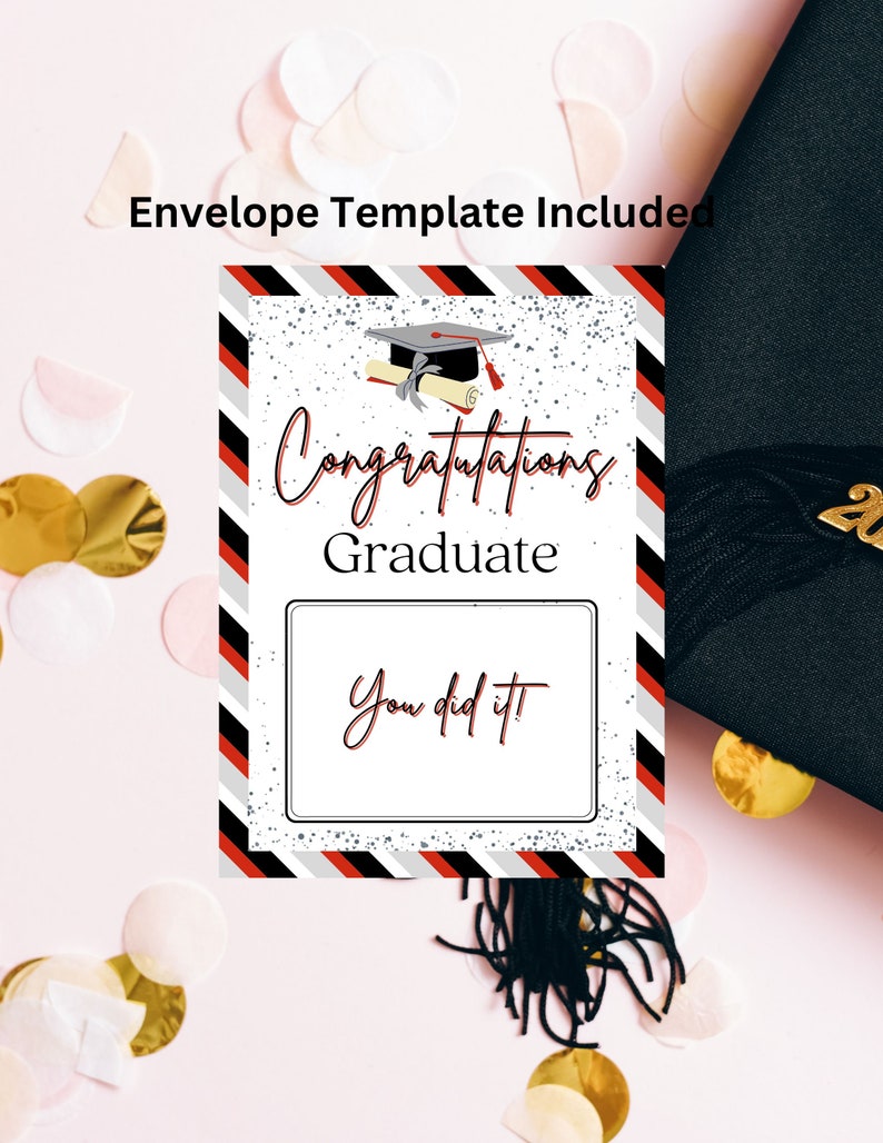 Printable Graduation Gift Card Holder, Congrats Grad (PDF) - Etsy